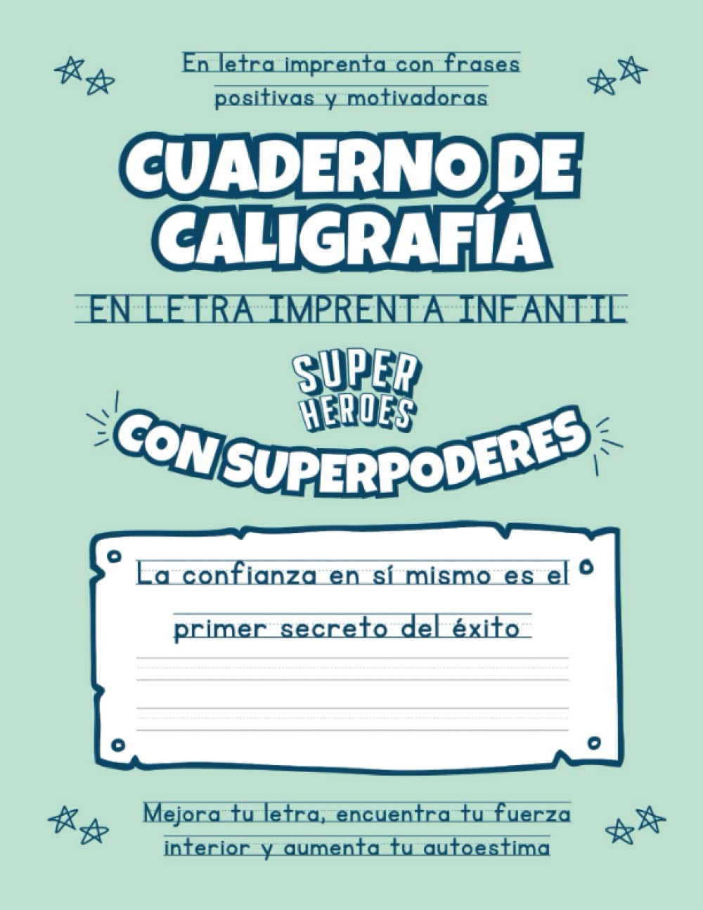 Buy Cuaderno De Caligrafía En Letra Imprenta Infantil Con Superpoderes ...