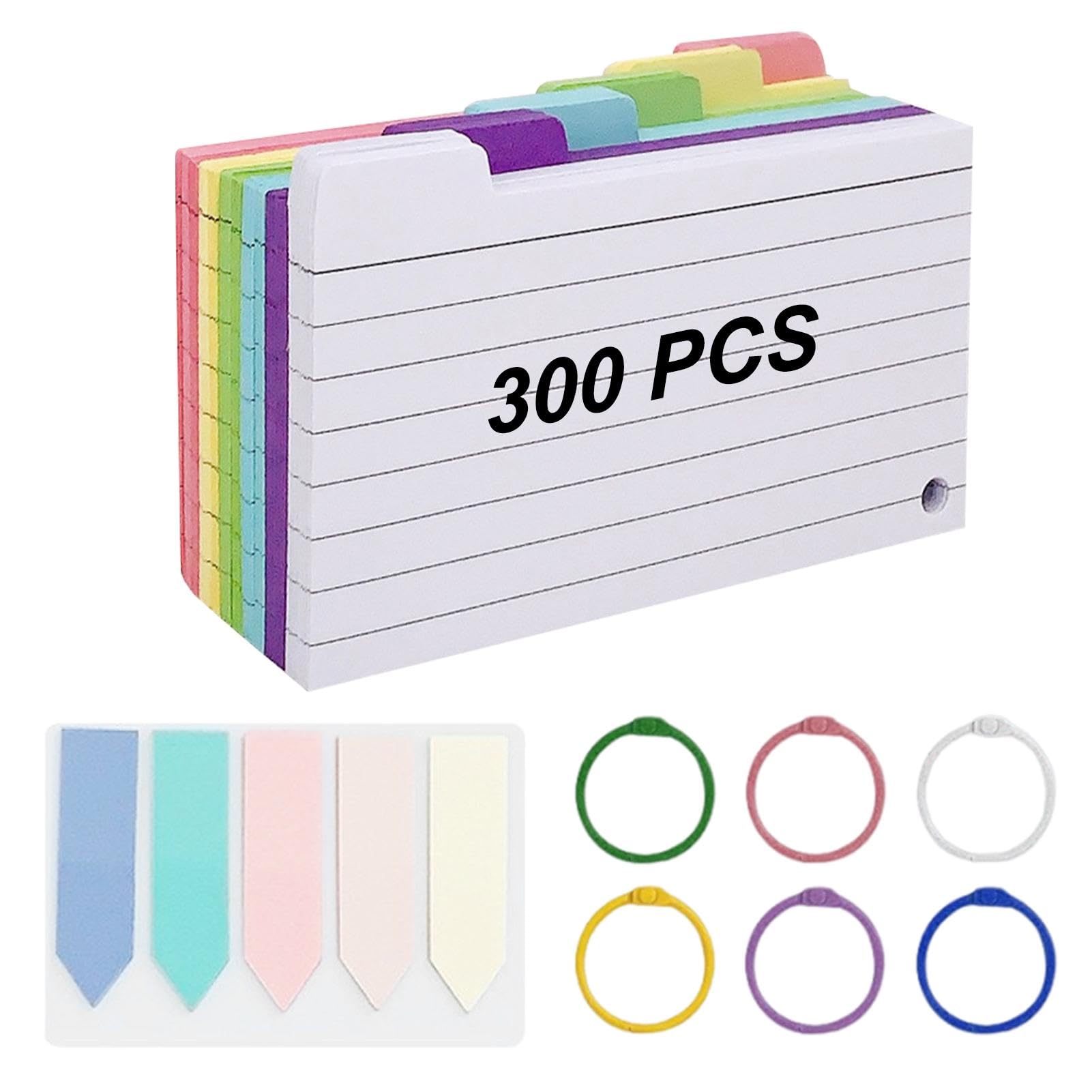 300 Pcs Flash Cards, Revision Cards, 5x3 inch Flashcards Index Cards ...