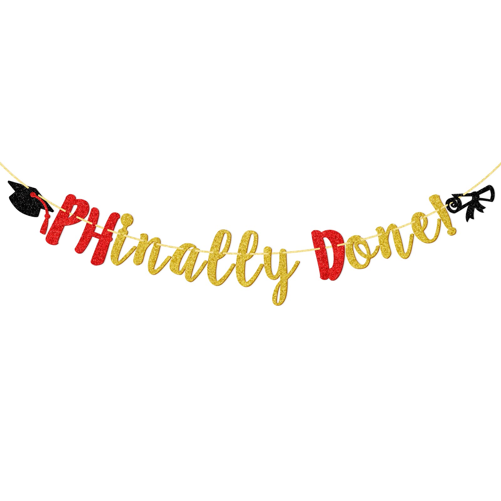 Amazon.com: PHinally Done Banner, PhD Graduation Banner, Doctors Degree ...