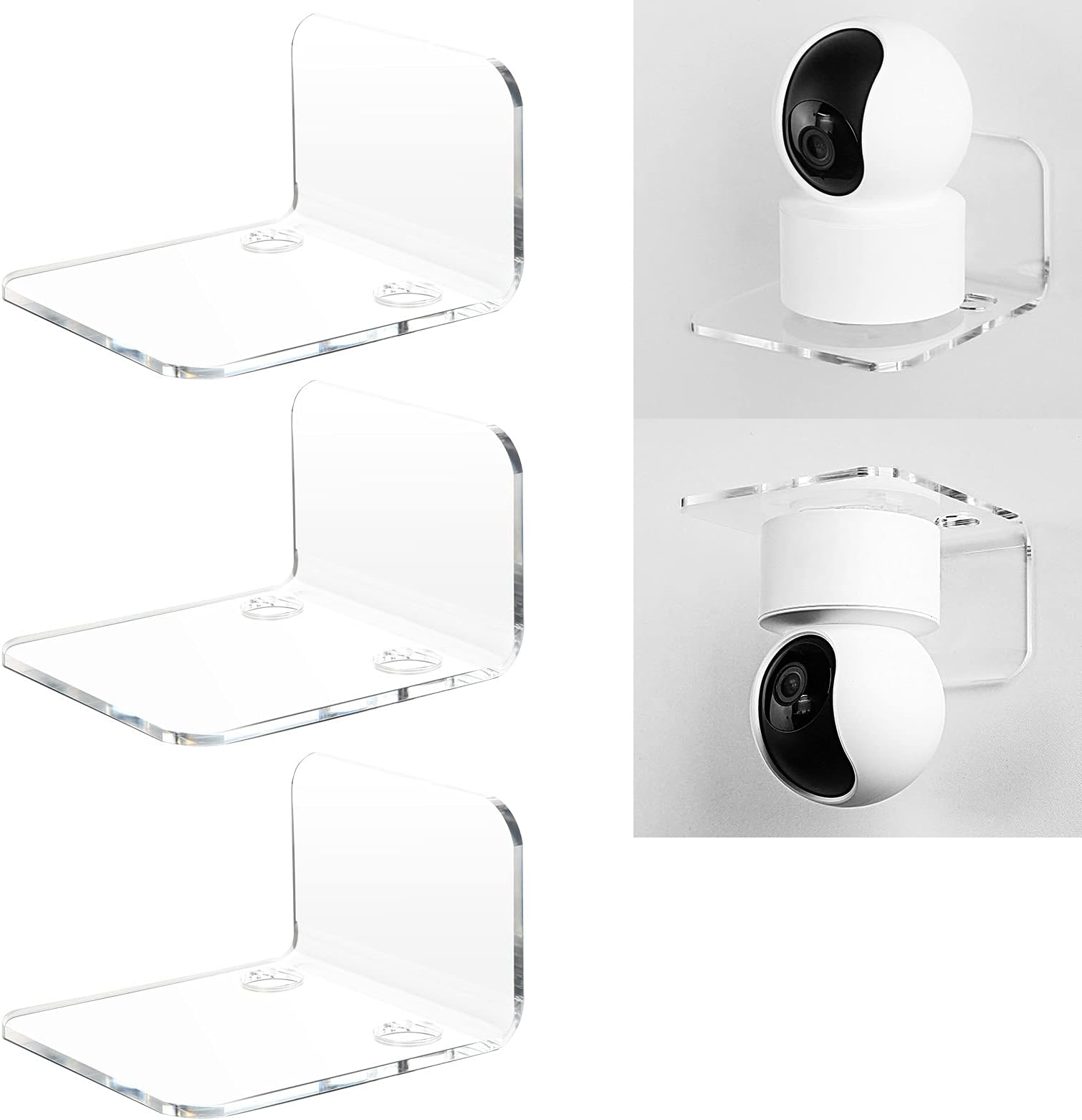 Amazon.com: Sumnacon 3PCS Small Wall Shelves- Acrylic Surveillance ...