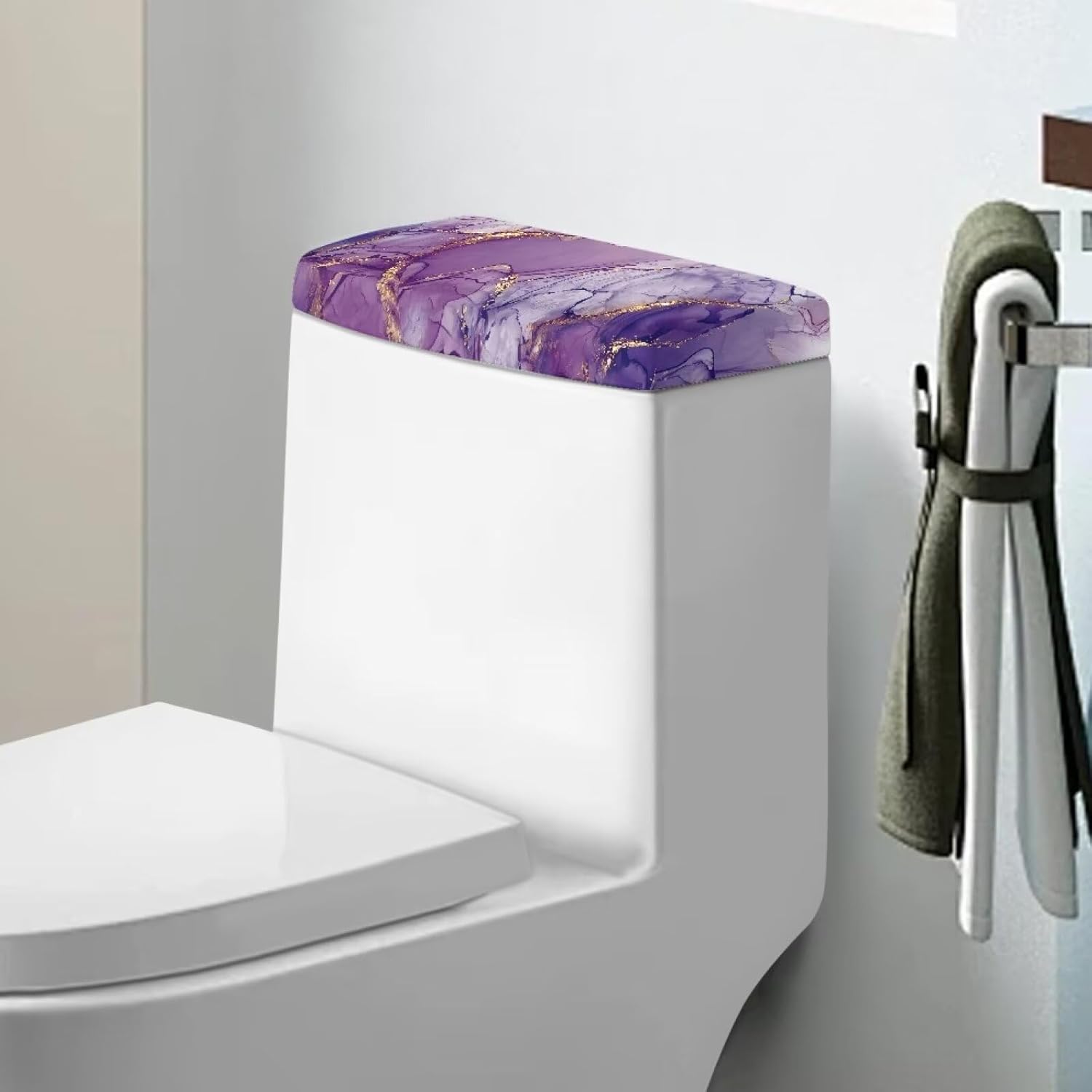 Amazon.com: ZDCUSTOM Toilet Tank Lid Cover Toilet Tank Cover Purple ...