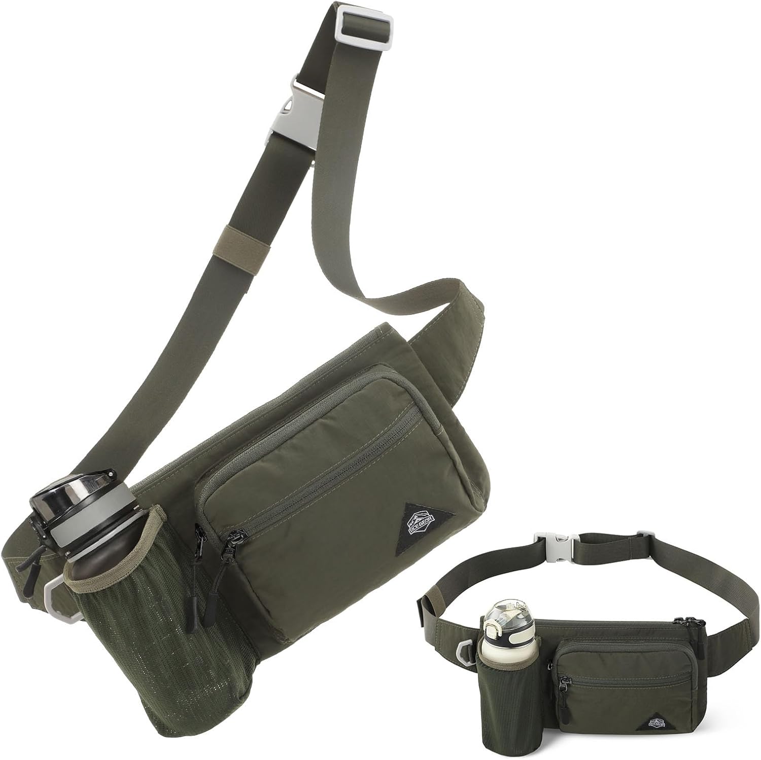 Amazon.com : OCE GEAR Waist Pack with Water Bottle Holder for Men Women ...