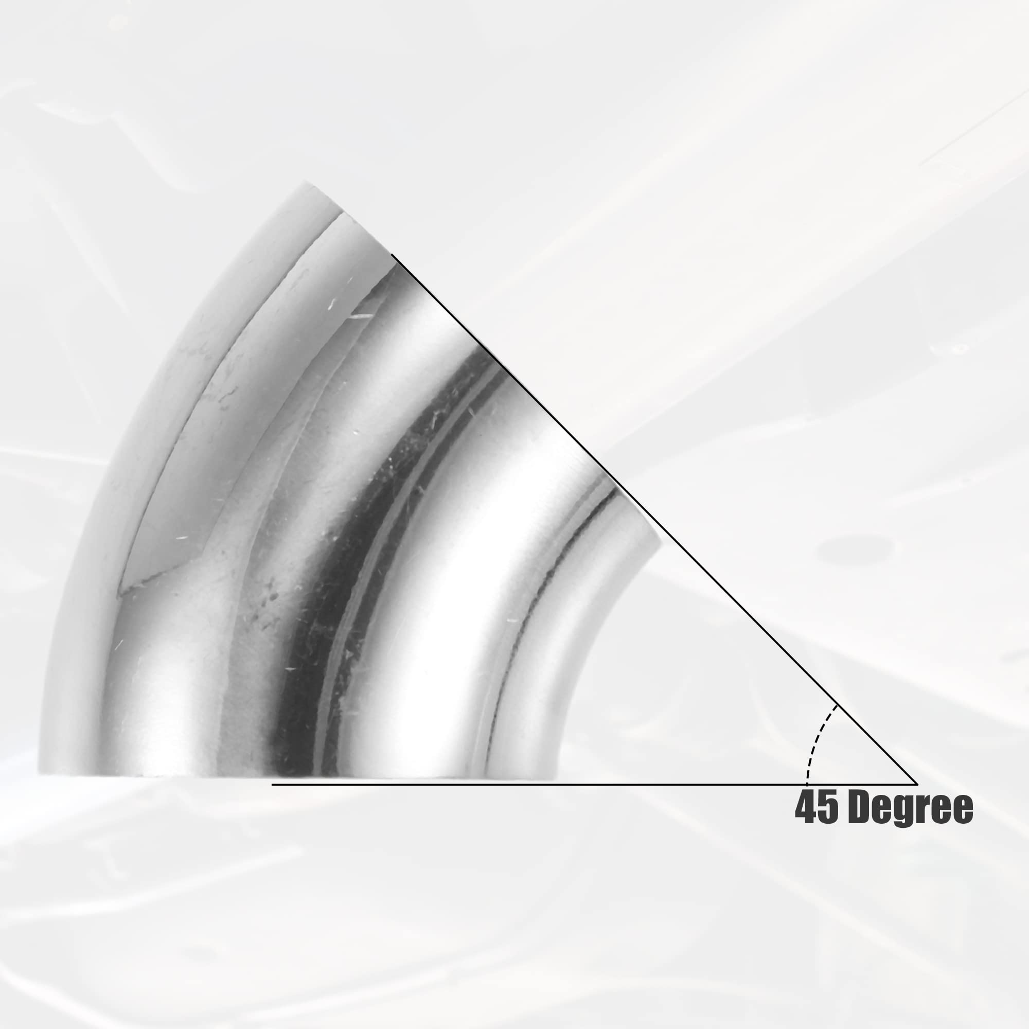 Snapklik.com : 4 Pcs OD 1.5 Inch 45 Degree SS304 Stainless Steel Bend ...