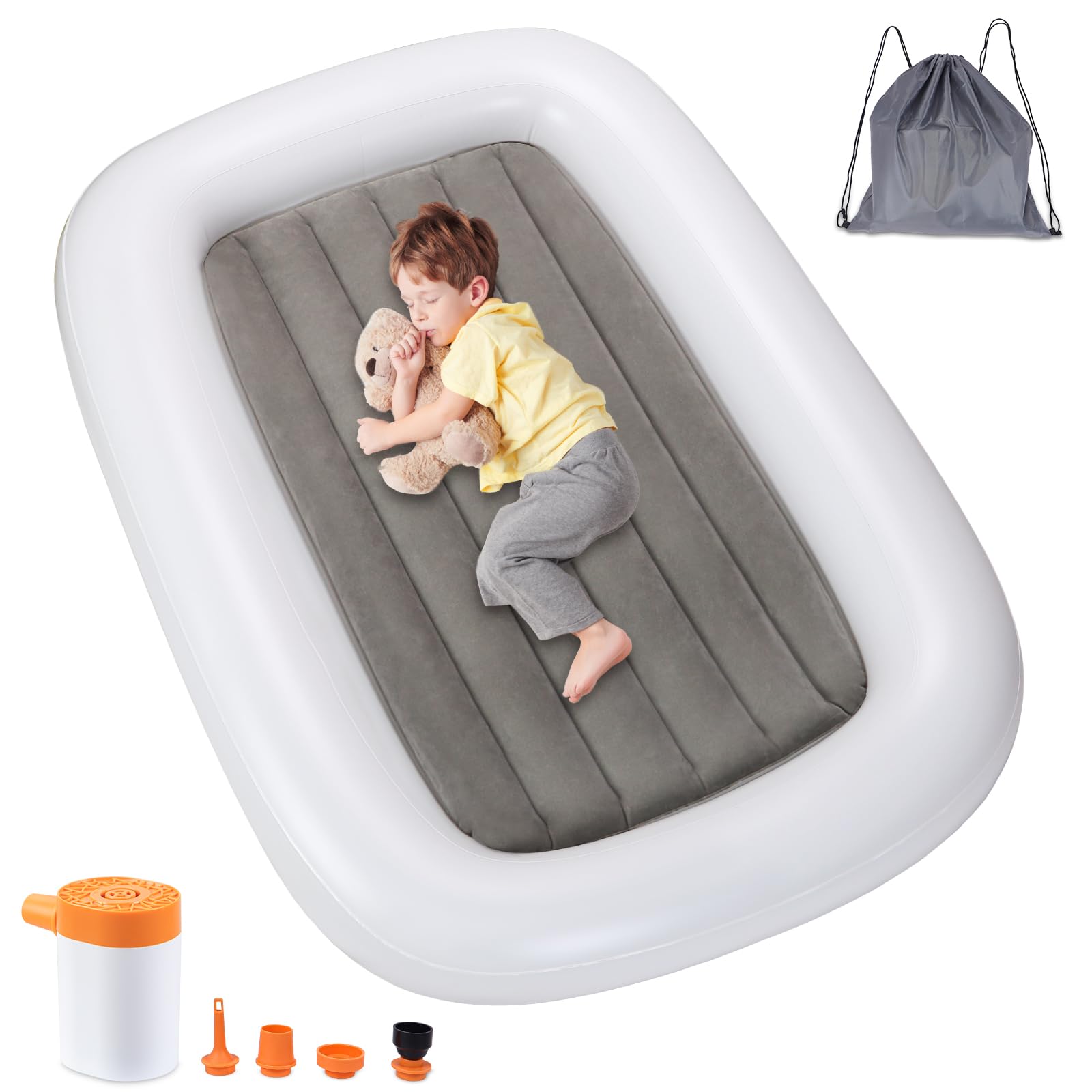 Amazon.com: JOSEN Inflatable Toddler Travel Bed, Kids Blow Up Mattress ...