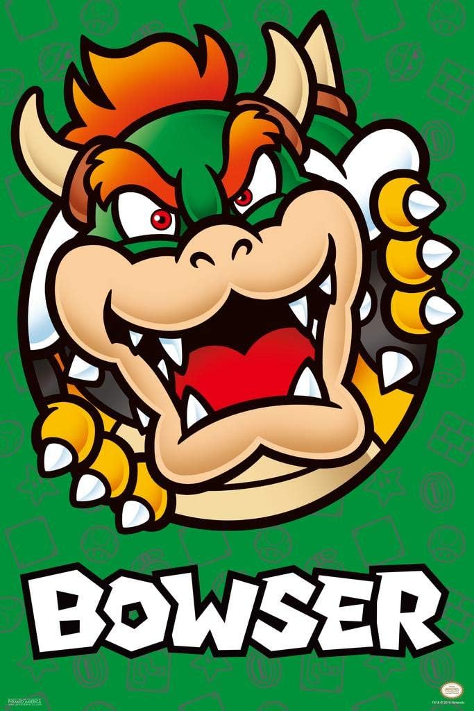 Amazon.com: Pyramid America Laminated Super Mario Bros Bowser Nintendo ...