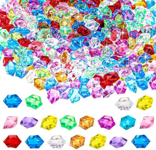 Amazon.com: Styquenzer 500PCS Plastic Gems Bulk, Fake Crushed Ice Rocks ...