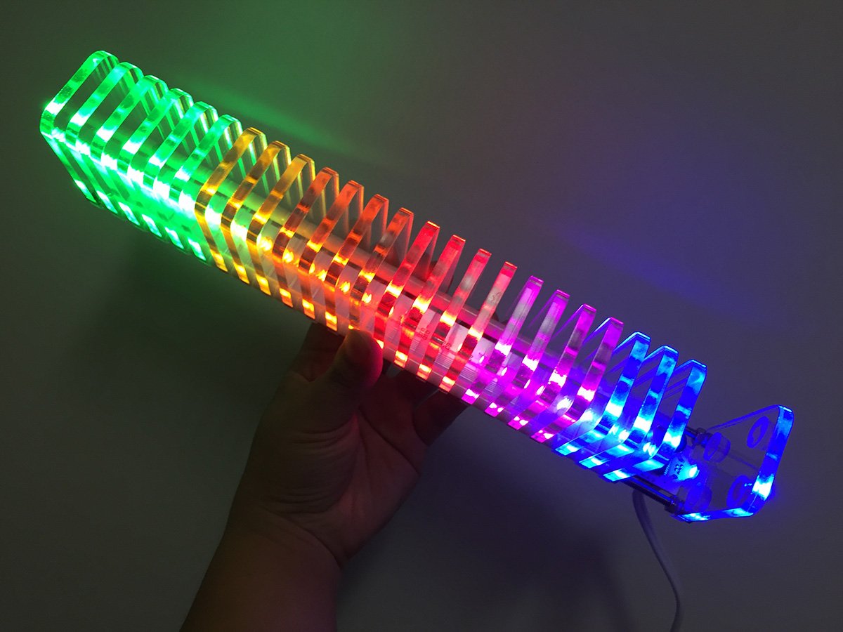 Ks25 Fantasy Crystal Cube Led Music Audio Spectrum Analyzer Kit ...