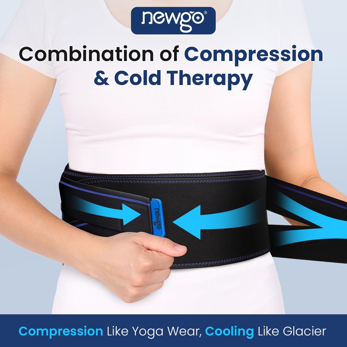 Snapklik.com : NEWGO Flexible Lower Back Ice Pack Wrap 2 Hours Long ...