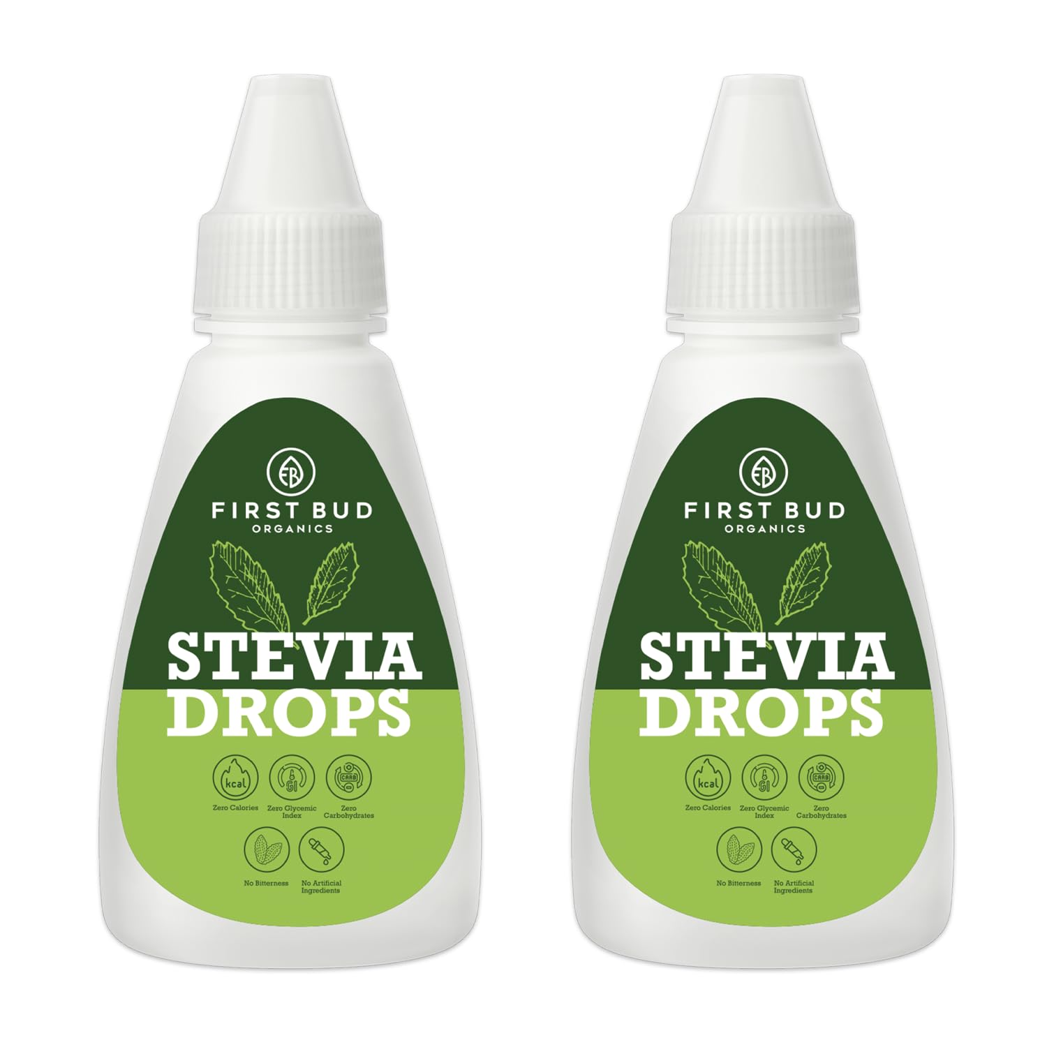 First Bud Organics Pure Stevia Drops - 20ml x 2 | Zero Calorie, Natural ...