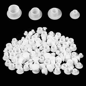 120 PCS Plastic Hole Plugs Screw Covers Caps, Round Drill Screw Hole ...