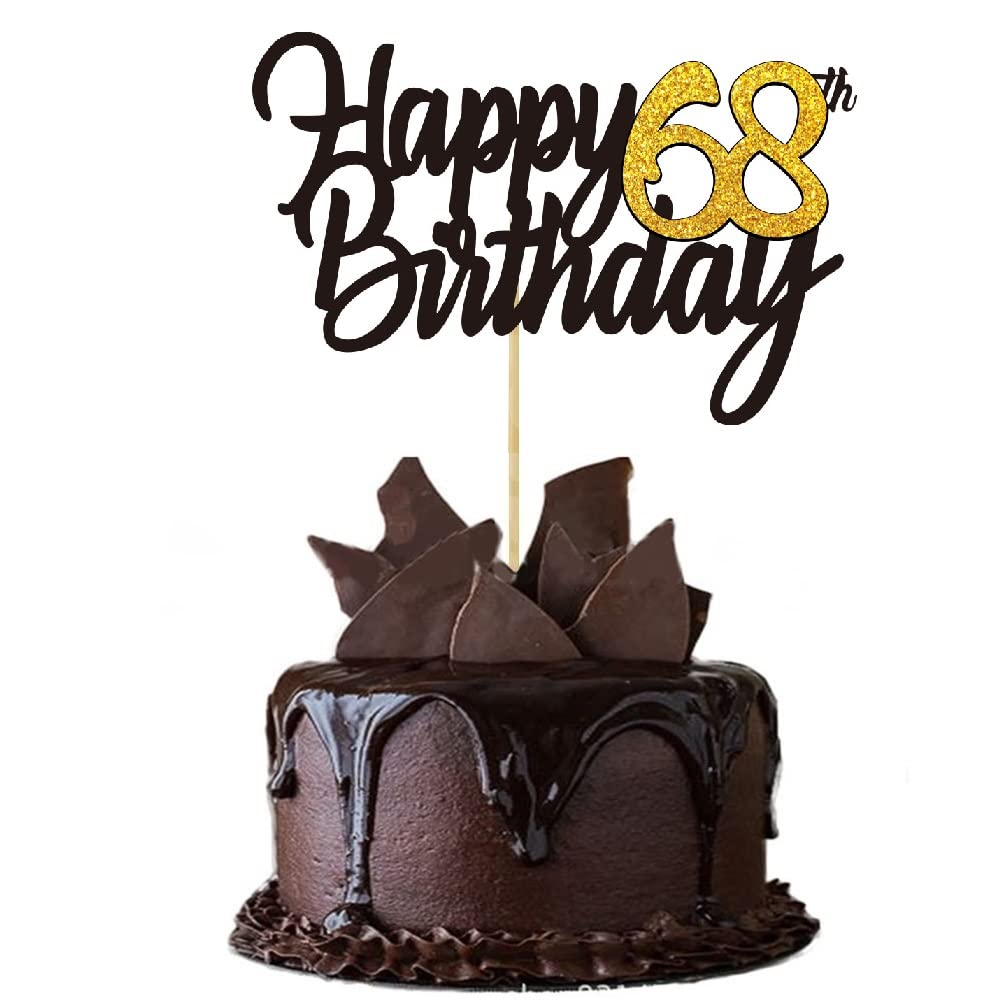 Happy 68th Birthday Cake Topper/birthday Cake Decoration Svg/dxf/png