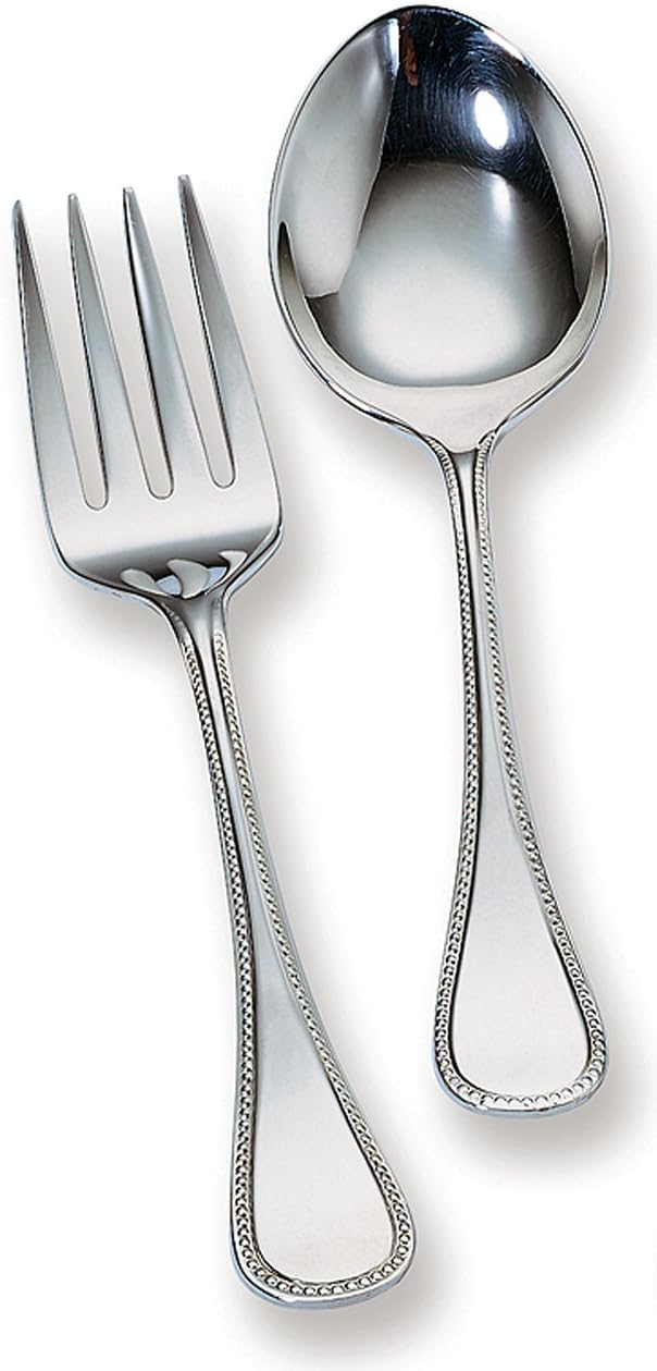 Amazon.com: Lunt Sterling Silver Beaded Edge 2-Piece Baby Set : Baby