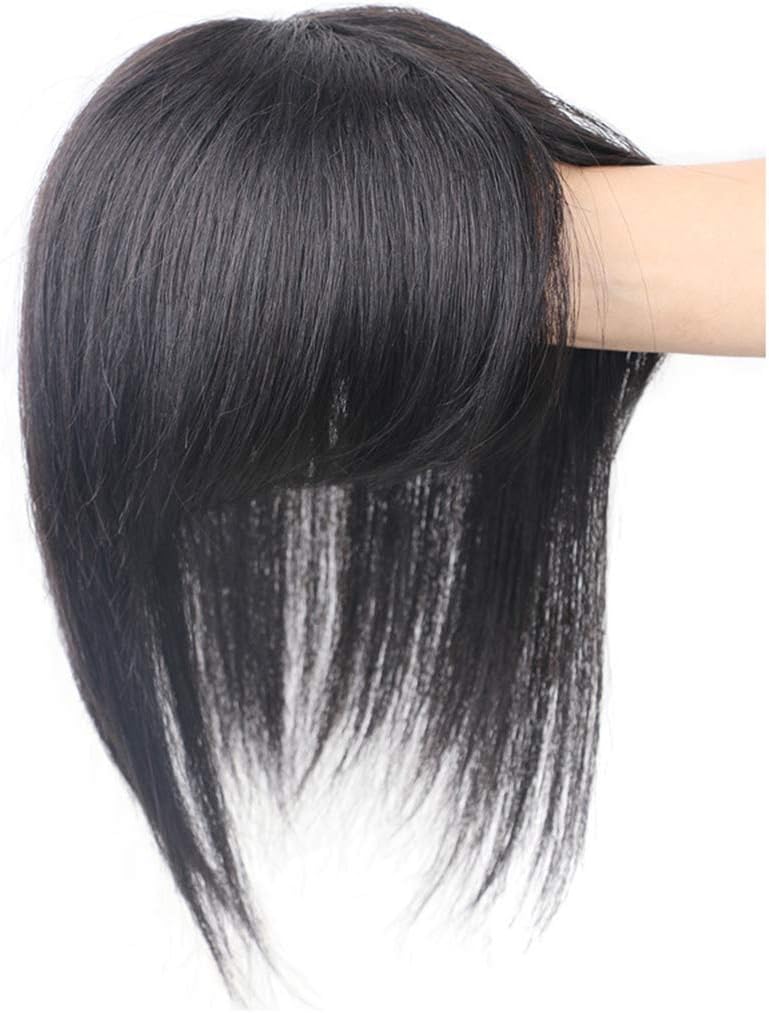 Amazon.com : Human Hair Clip on Bangs Wiglet Wig Topper, Wiglet ...