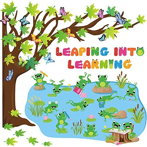 Amazon.com: 78 Pcs Frog Bulletin Board Cutouts Spring Bulletin Board ...