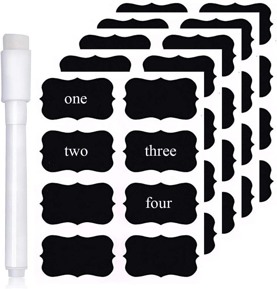 Amazon.com : Chalkboard Labels,146pcs Waterproof Reusable Chalkboard ...