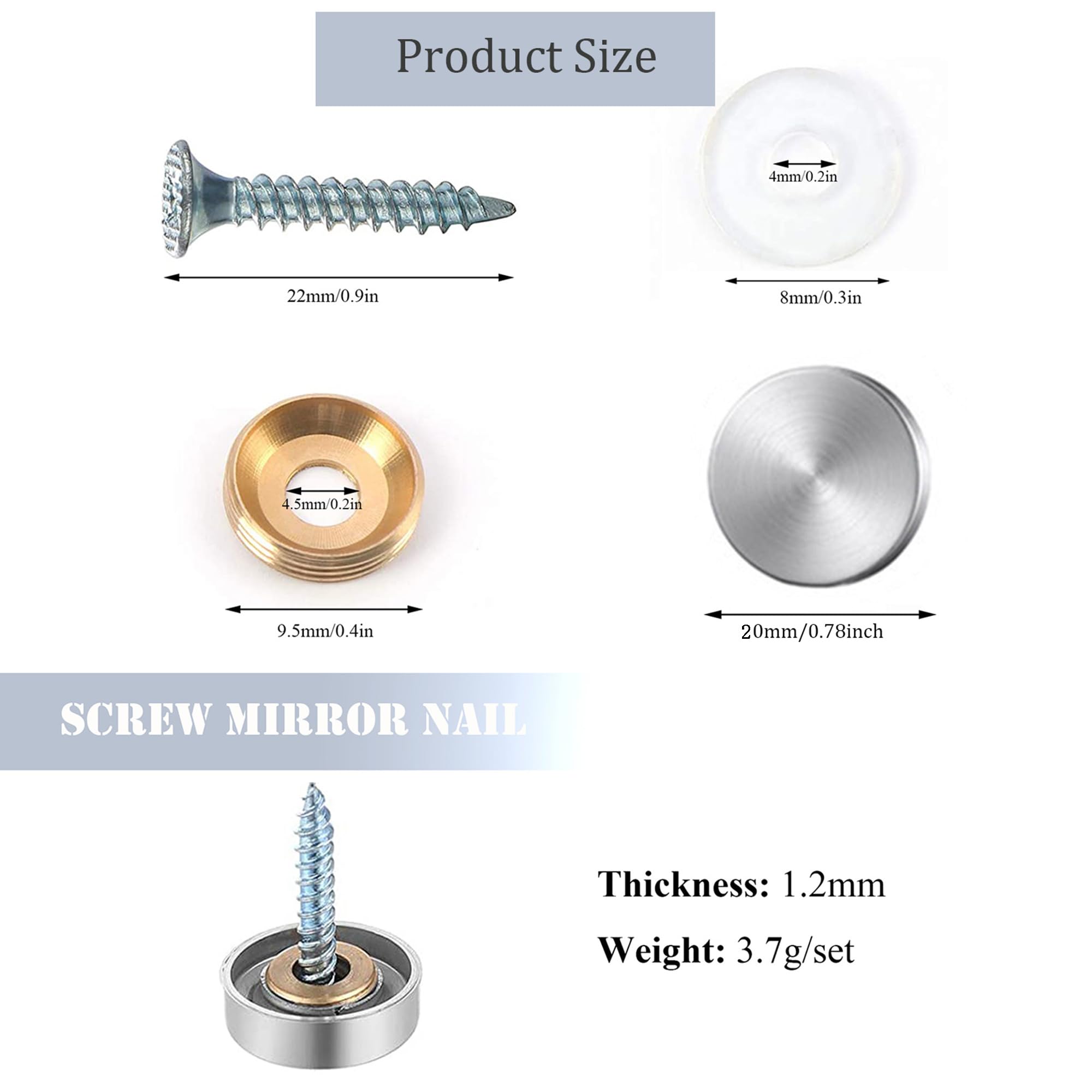 Decorative Mirror Screws Mirror Screws