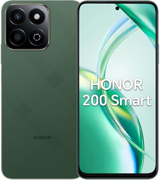 HONOR 200 Smart Smartphone 5G 4GB 256GB, Pantalla Resistente a Caídas de 6,8" IP64, Batería ...