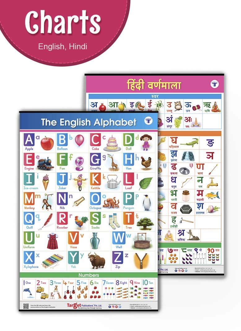 Buy Jumbo English Alphabet and Hindi Varnamala Charts for Kids | Also ...