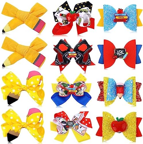 Amazon.com : Burgundy Sequin Bow Hair Clips for Girls Large Red Cheer ...