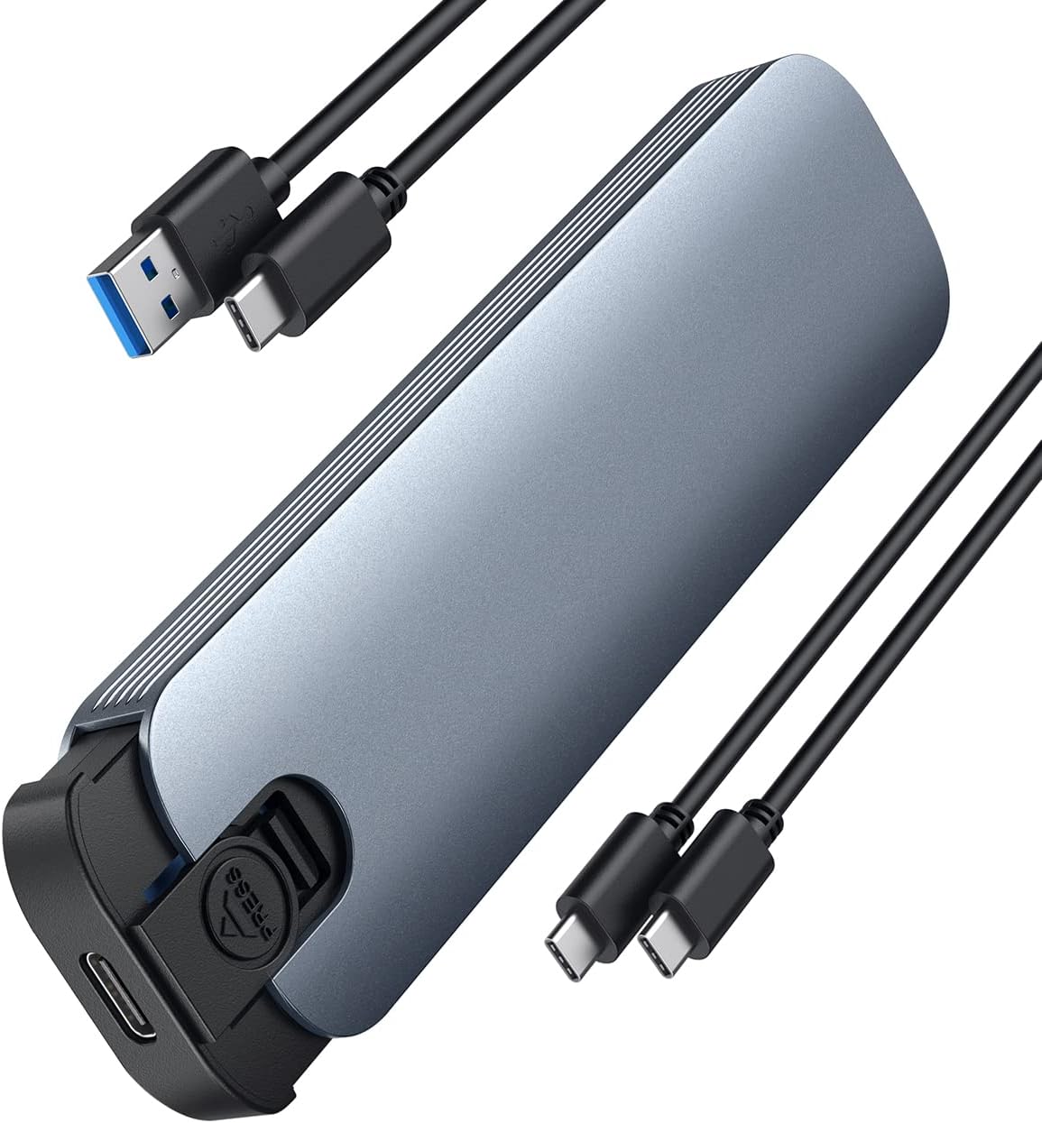 Amazon.com: Viagkiki Aluminum M.2 NVME SATA SSD Adapter, 10Gbps USB 3.2 ...