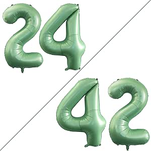 Amazon.com: GOER Number 24 Balloons for 24th Birthday Party Decorations ...