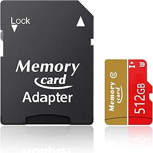 MicroSD Card 512GB MicroSDHC Memory Card up to 100 MB/s UHS-I Tablet ...
