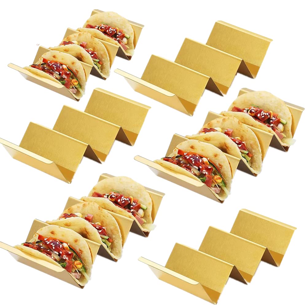 Amazon.com: Gold Taco Holder Stand with Handles for Party, Set of 6 ...