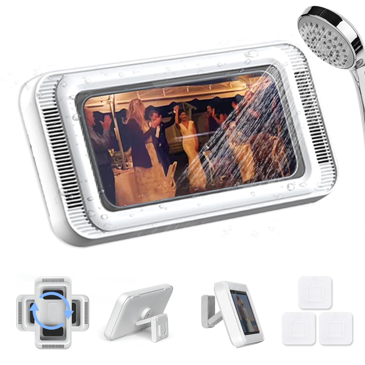 Amazon.com: FANDENINI Shower Phone Holder Waterproof, Anti Fog Touch ...