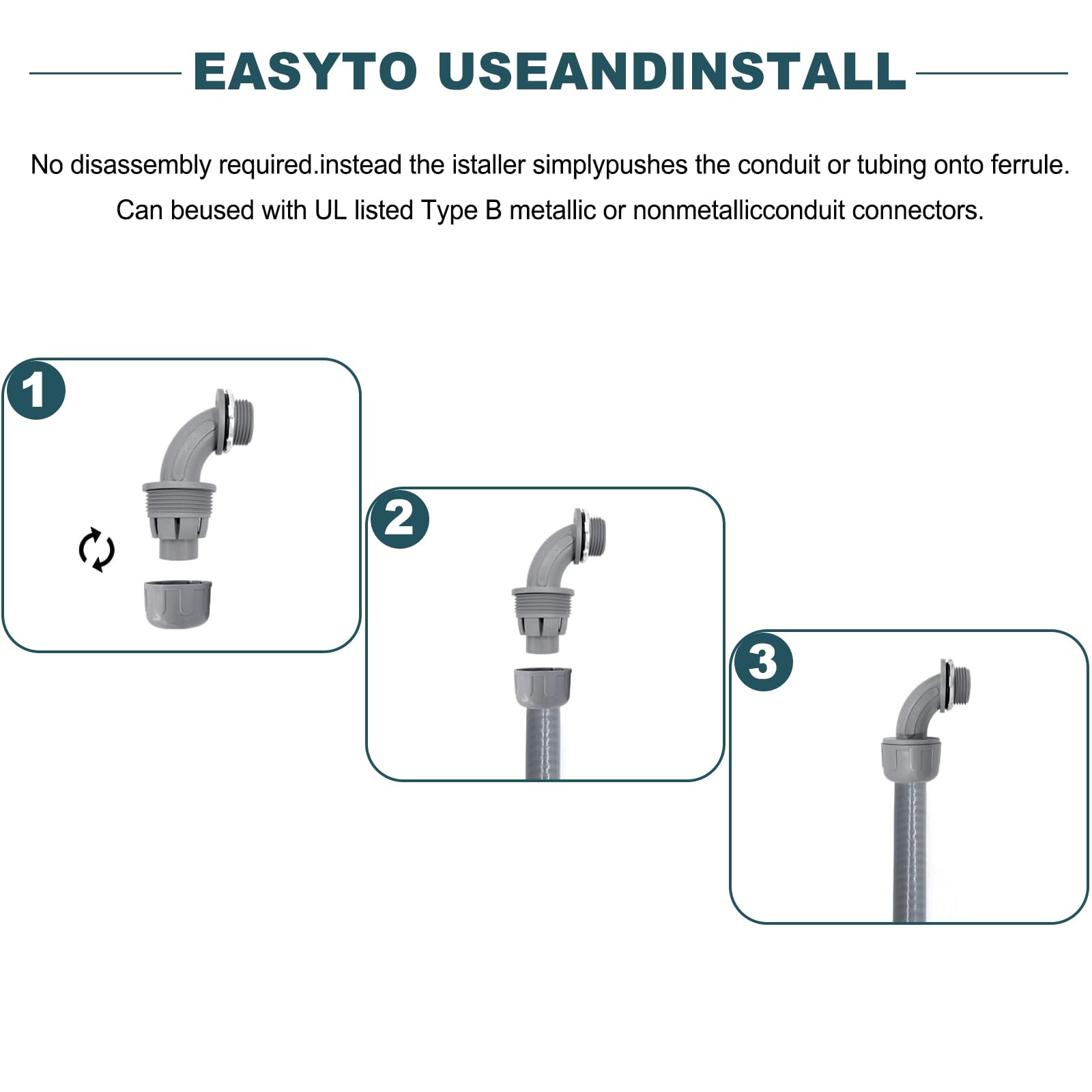 Snapklik.com : 1-1/4 Inch Liquid Tight Connector 90 Degree PVC Flexible ...