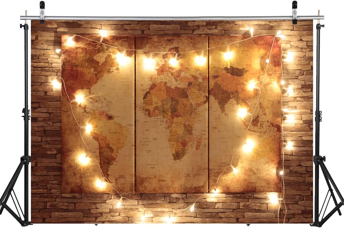 Amazon.com : YYTDY 7X5FT Treasure Map Backdrop Pirate Party Backdrop ...