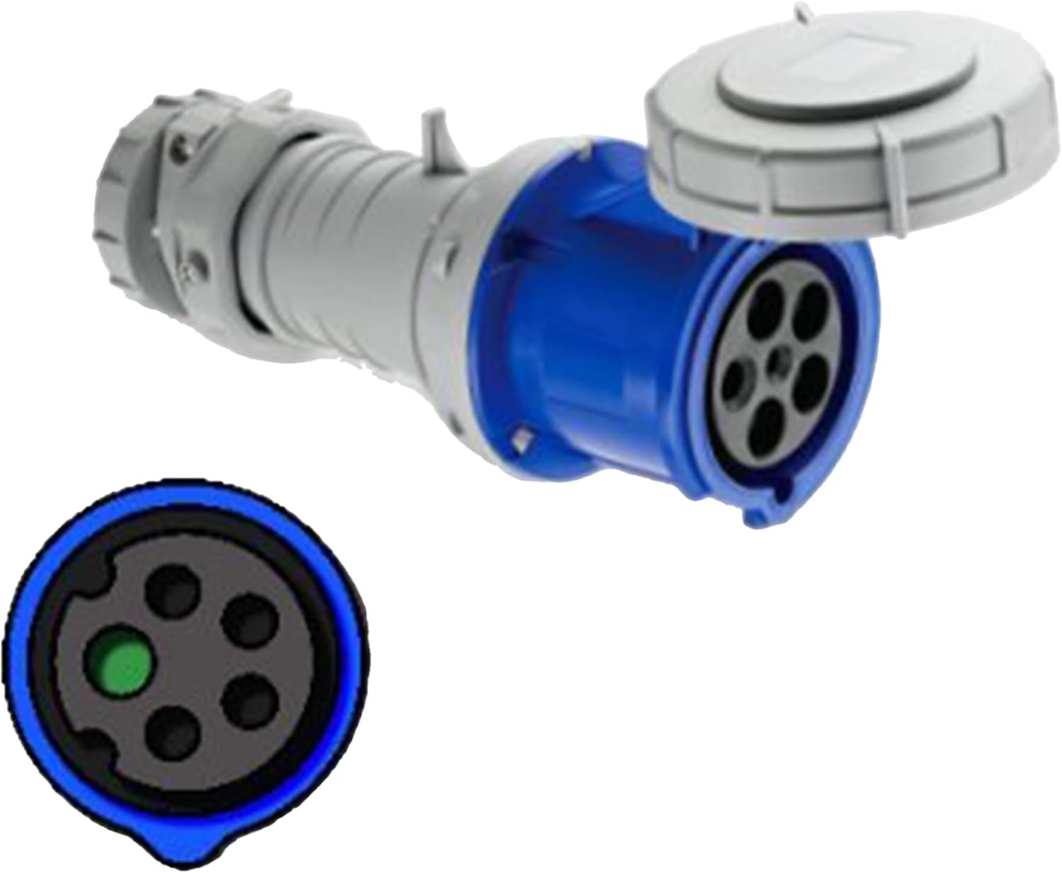 Amazon.com: IEC 309 5100C9W Connector, 100A, 120/208V, 3-Phase, 4 Pole ...