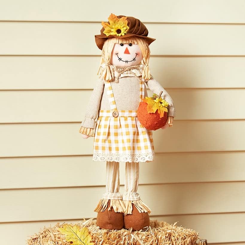 Amazon.com: RZ Express Studios 63" Large Sitting Scarecrow Fall Harvest ...
