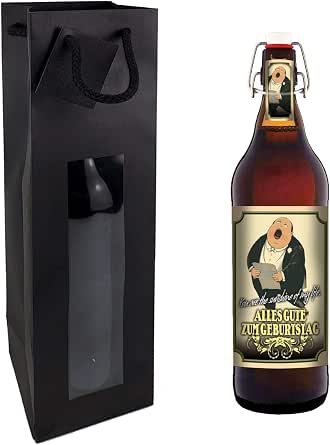 Alles Gute zum Geburtstag - 1 Liter Flasche Bier mit Bügelverschluss ...
