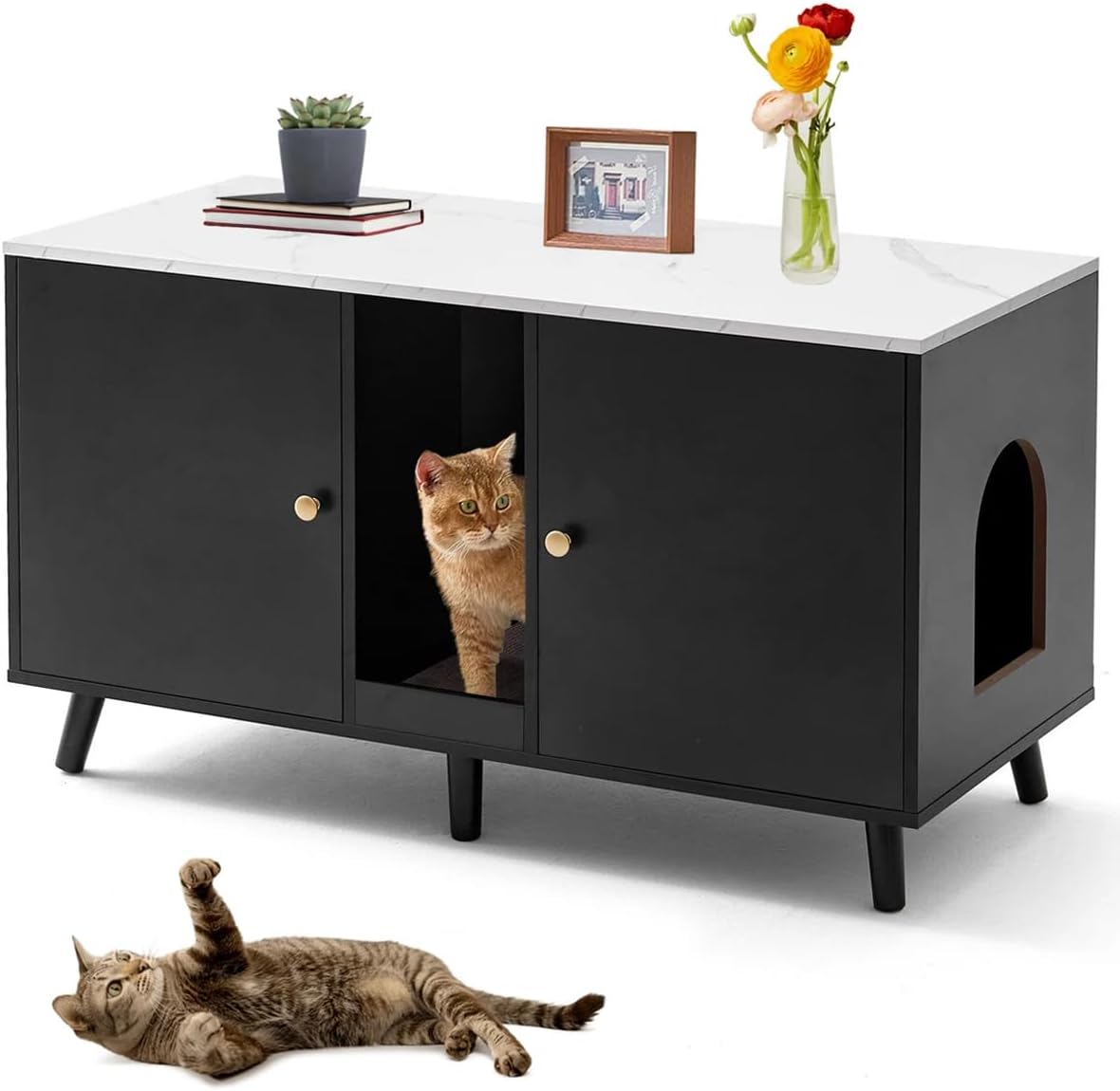 JanflyHome Cat Litter Box Enclosure Furniture Instruction Manual