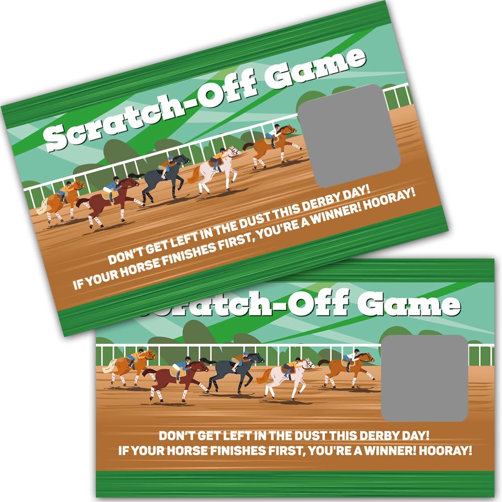 Amazon.com: Haizct 50 Pack Adventure Theme Scratch Off Game, Horse Race ...