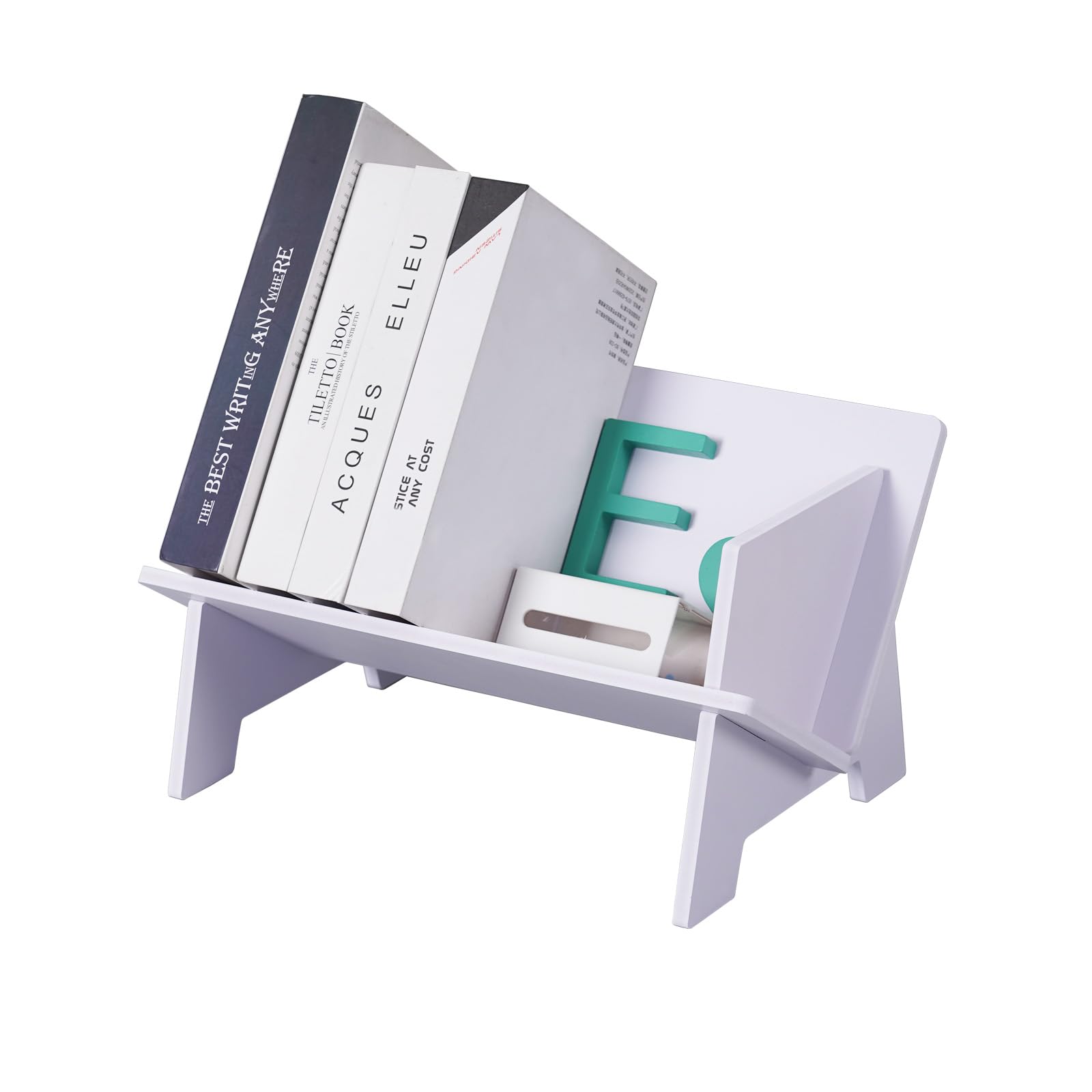 Amazon.com: Afumazi Desktop Small Bookshelf Organizer, Tabletop Mini ...