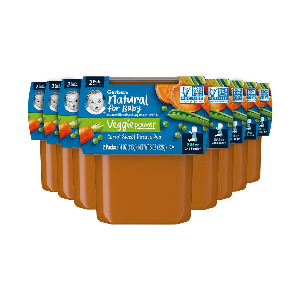 Amazon.com: Gerber 2nd Foods Carrot, Sweet Potato & Pea Pureed Baby ...