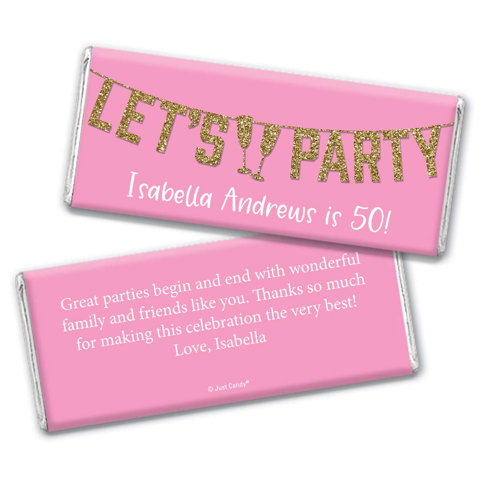 Amazon.com : Birthday Party Favors for Adults Personalized Chocolate ...
