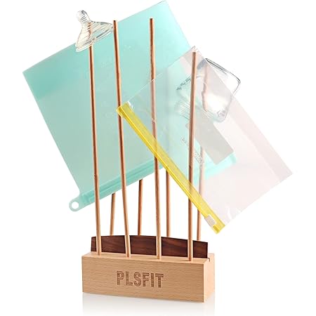 Amazon.com: PLSFIT Plastic Bag Drying Rack, Reusable Ziplock Bag Dryer ...