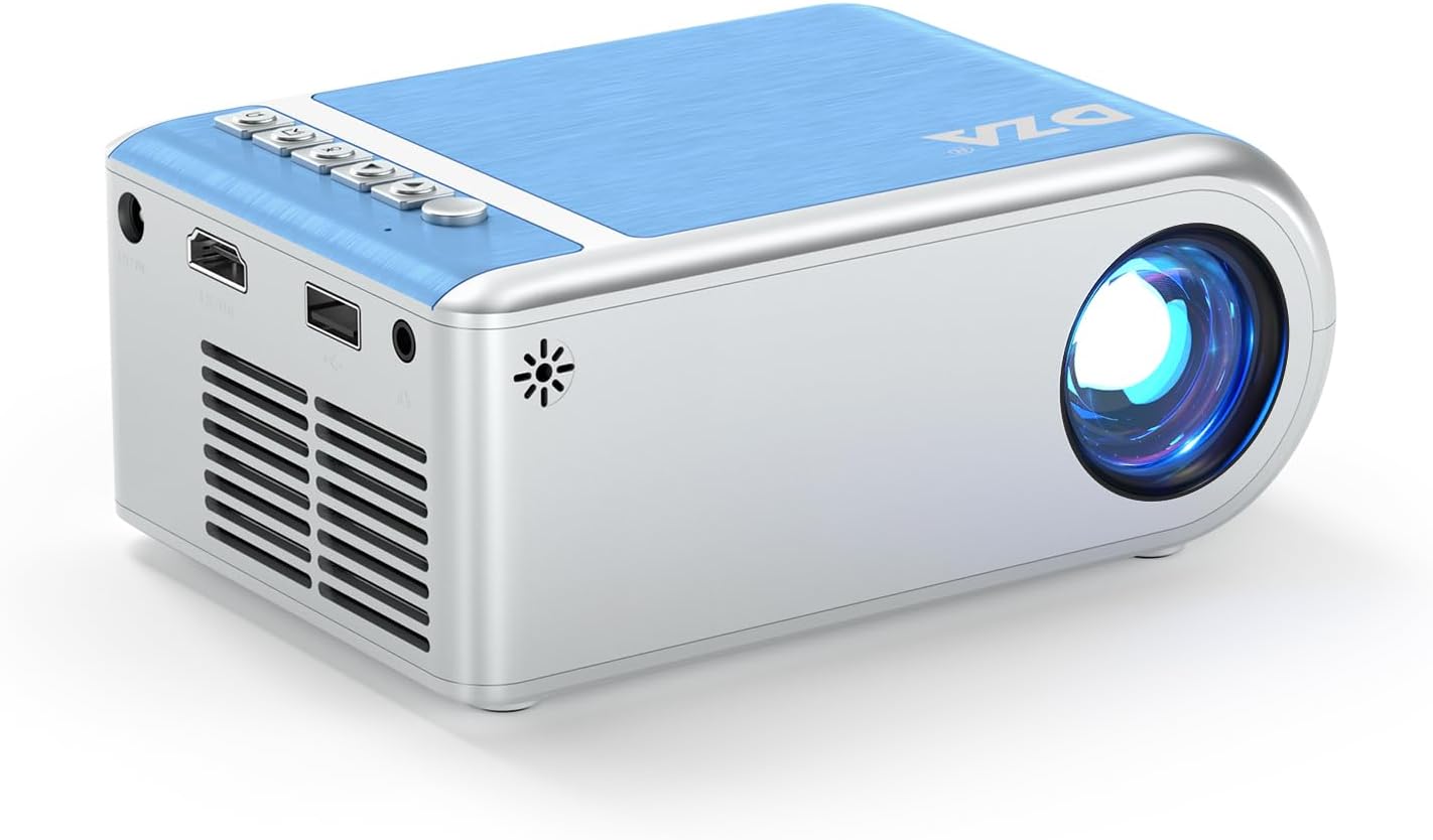 Amazon.com: DZA Mini Projector for iPhone Outdoor Movie Projector ...