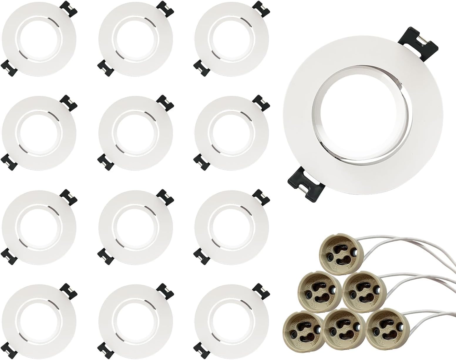 GY 12 LED recessed Spotlight incl GU10 Socket, LED GU10 recessed Frame ...