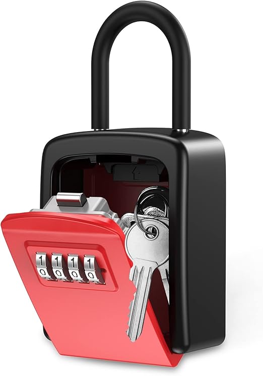 Newest AMIR Key Lock Box, Lock Box for Keys Outdoor, 4 Digit ...