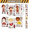 Amazon.com: 48 Sheets Firefighter Sticker for Kids Make a Face Fireman ...