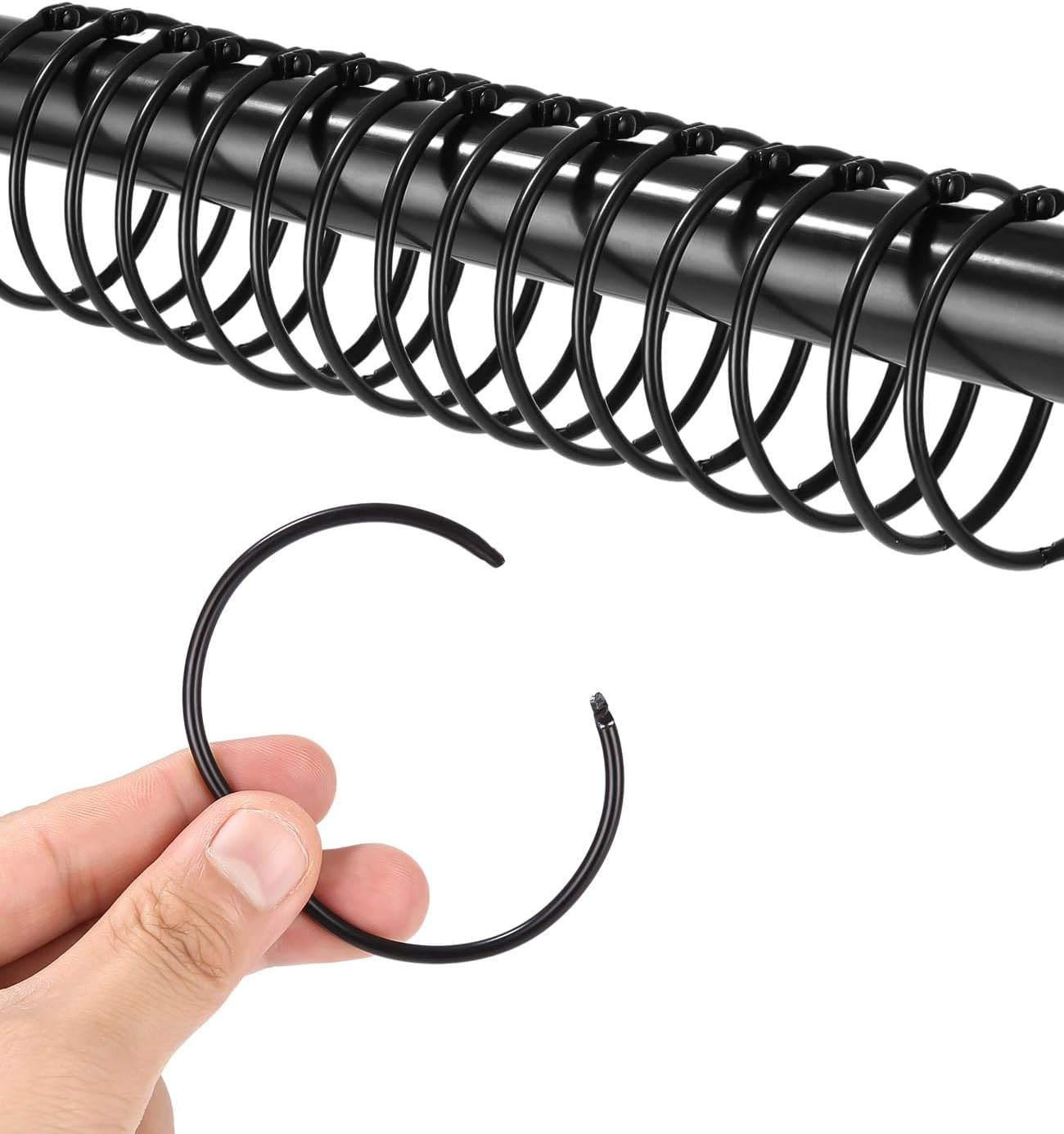 WCIC Anneaux de Rideaux en 40 mm Anneaux pour Tringle à Rideaux Rond ...