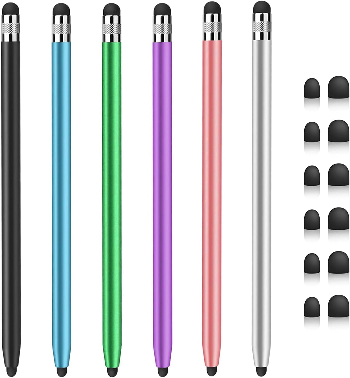 Amazon.com: YaCeSyn 6 Pcs Stylus Pens for Touch Screens, 2 in 1 High ...