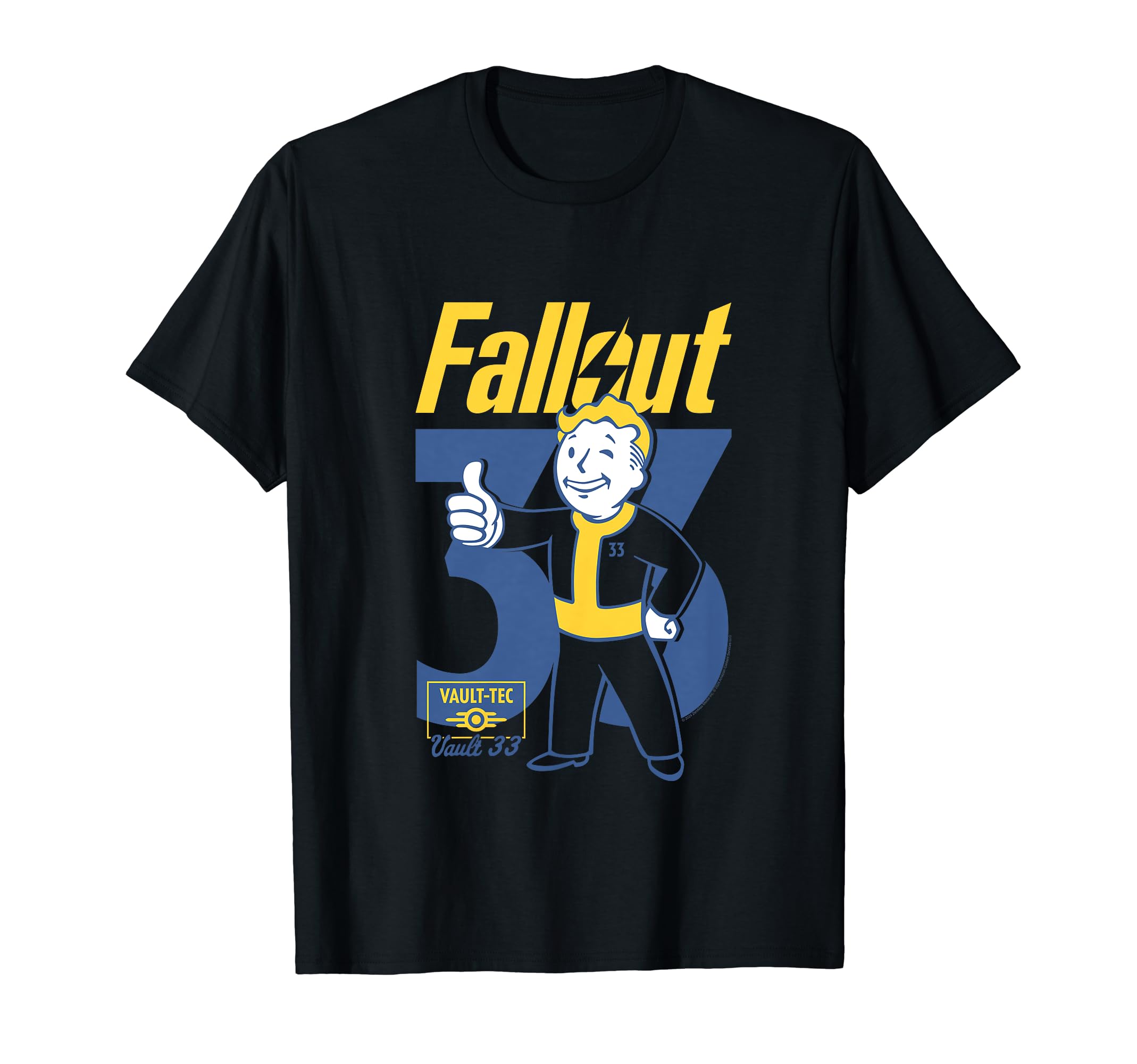Ripple Junction x Fallout TV Series 33 Vault Boy Pose T-Shirt : Amazon ...