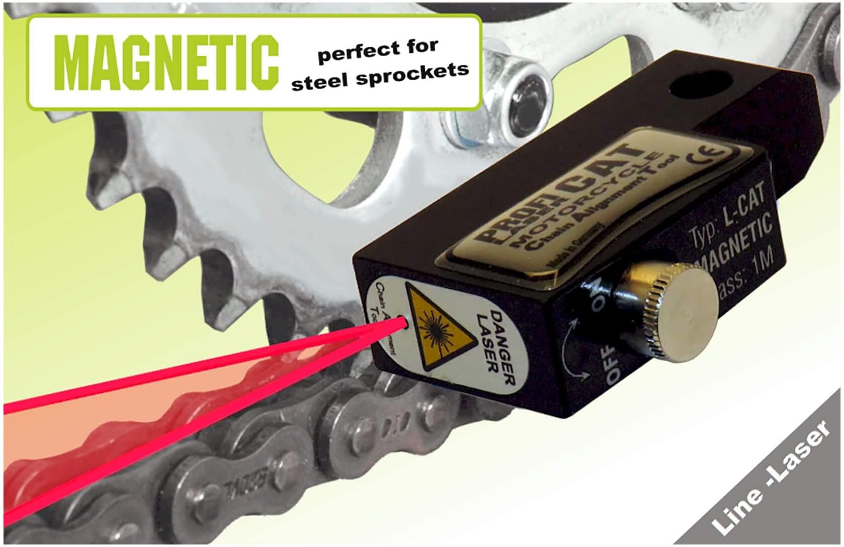 Profi Magnetic Line Laser Chain and Belt Alignment Tool : Amazon.co.uk ...