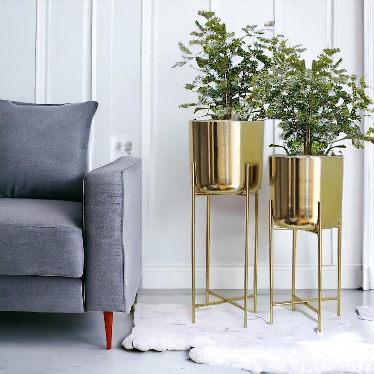 Decorative Metal Decorative Modern Indoor Planters Flower Pots Home ...