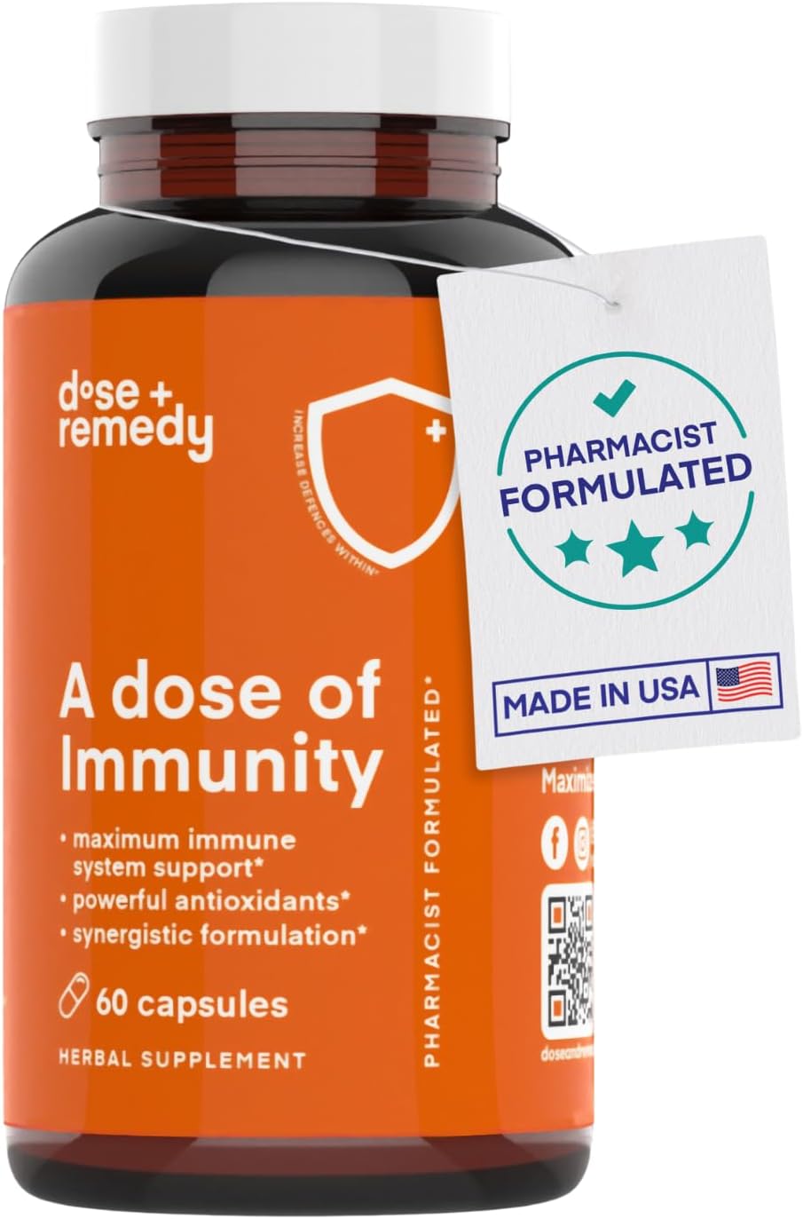 Amazon.com: A Dose of Immunity Quercetin with Vitamin C and Zinc ...