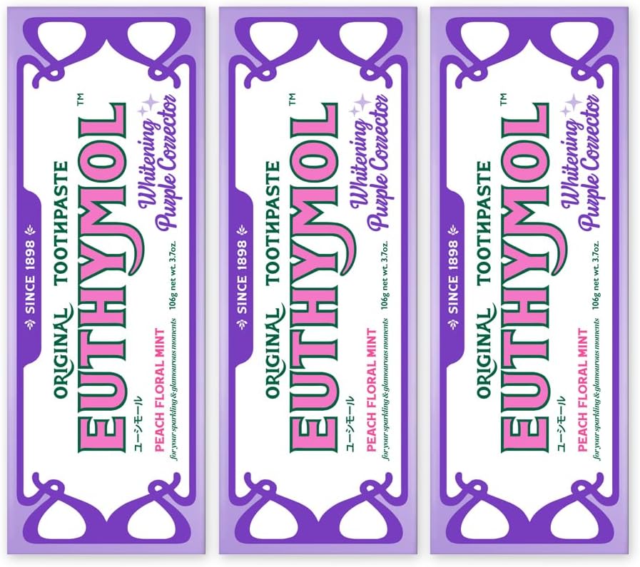 Amazon.co.jp: Euthymol White Purple Peach Floral Mint Flavor Toothpaste ...